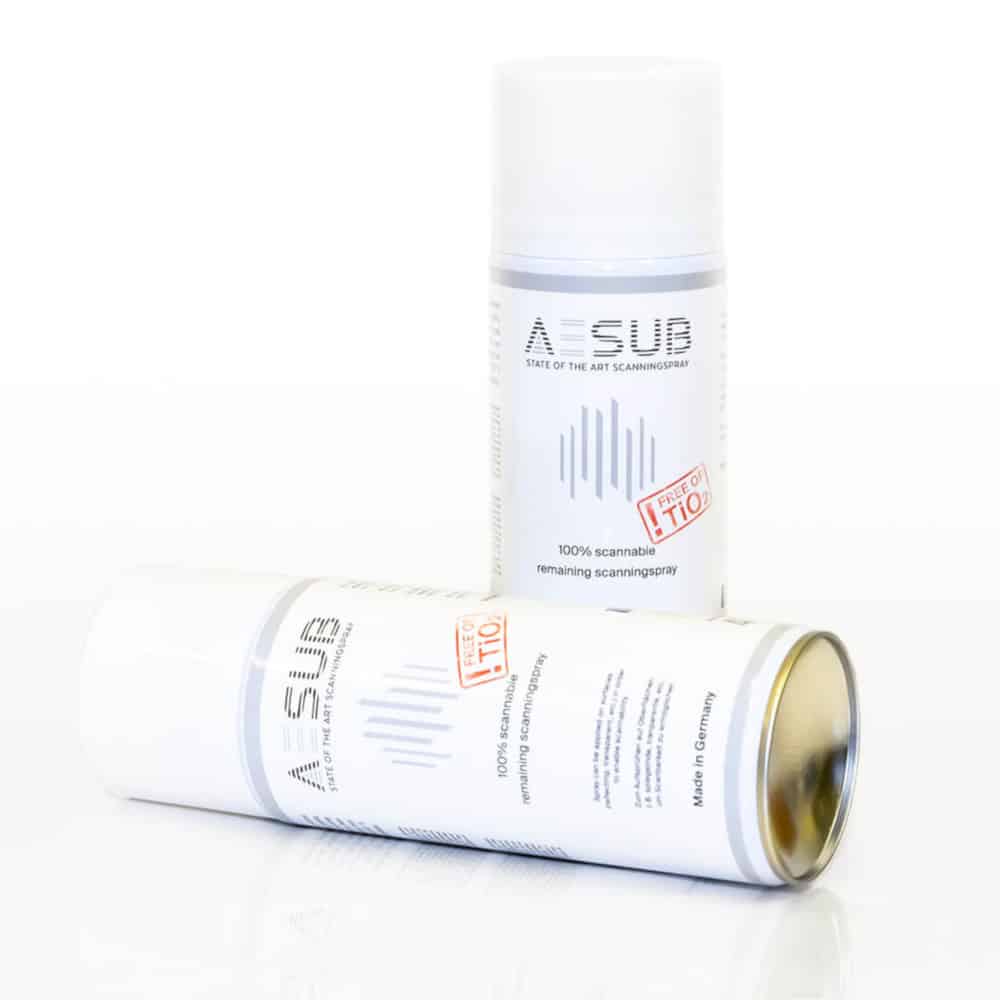 AESUB White – Permanent scanningsspray för 3D-skanning (400 ml) – 3DShoppen
